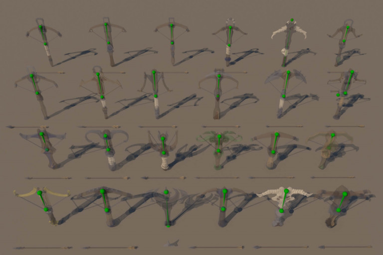Crossbow 3D Low Poly Models Download - CraftPix.net