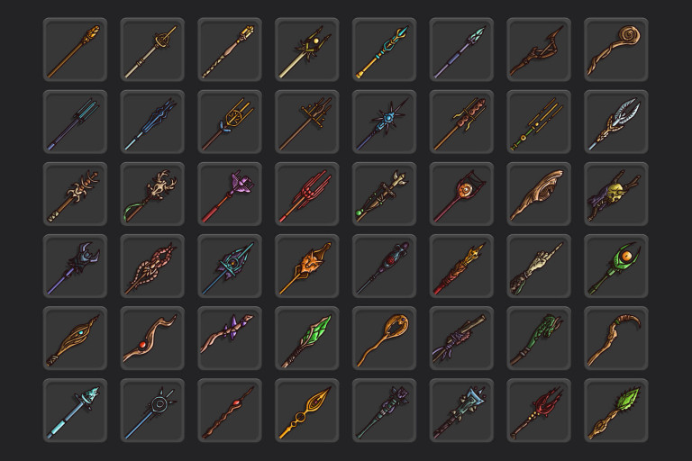 48 Staff Game Icons Pack Download - CraftPix.net