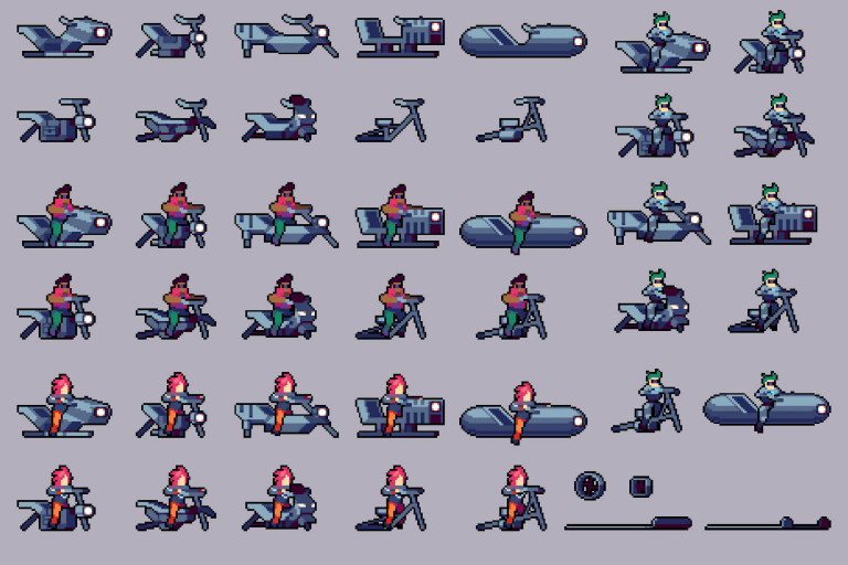 Bike Constructor Pixel Art Download Pack - CraftPix.net