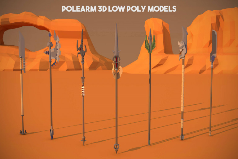 Polearm 3D Low Poly Pack Download - CraftPix.net