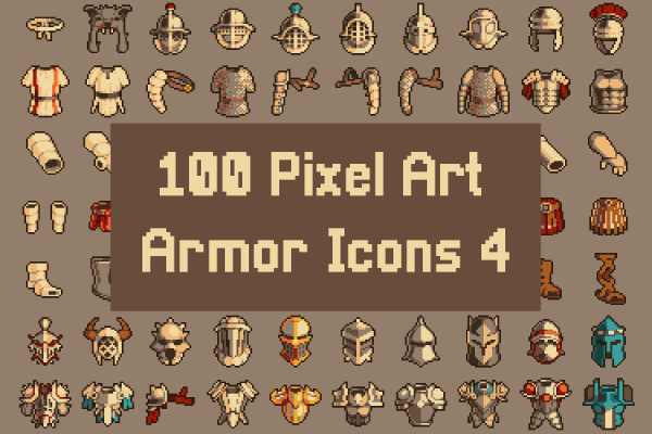 100 Pixel Art Armor Icons Pack 6 Download - CraftPix.net