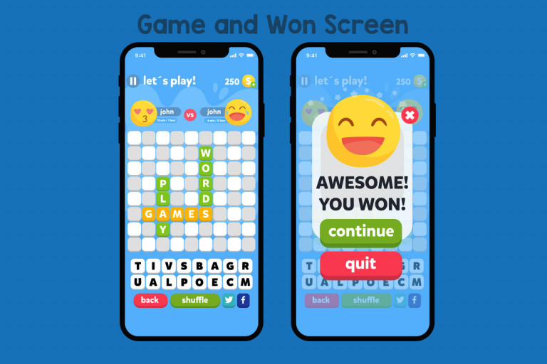 Emoji Words GUI Kit Download Pack - CraftPix.net