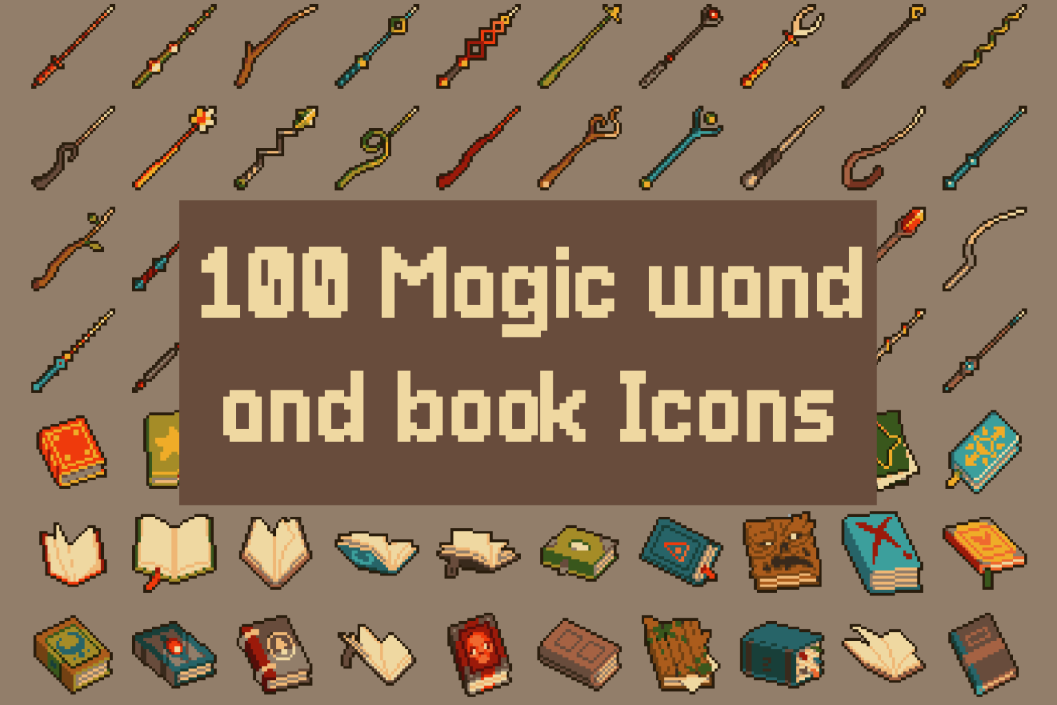 Ring Earring and Amulet Pixel Art Icons - CraftPix.net