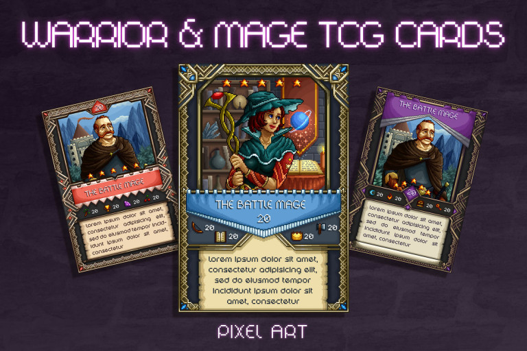 Undead TCG Cards Pixel Art Asset Pack - CraftPix.net