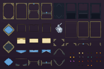 Warrior and Mage TCG Cards Pixel Art - CraftPix.net