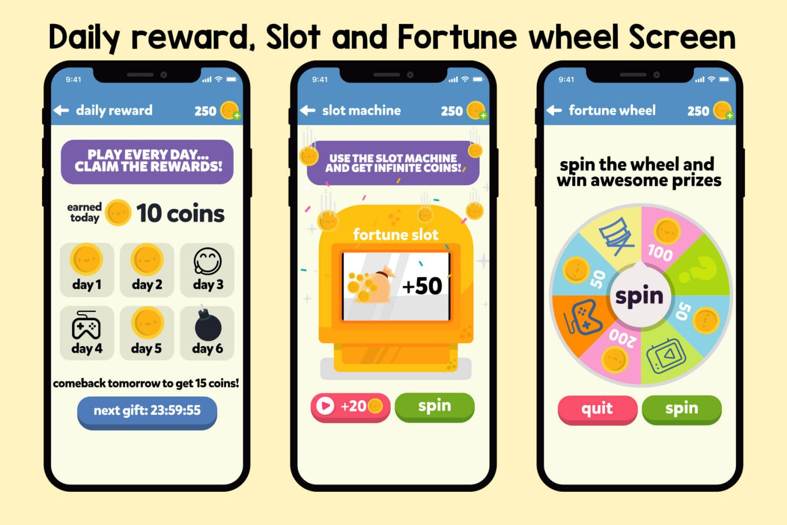 Emoji Quiz Game GUI Kit Download Pack - CraftPix.net