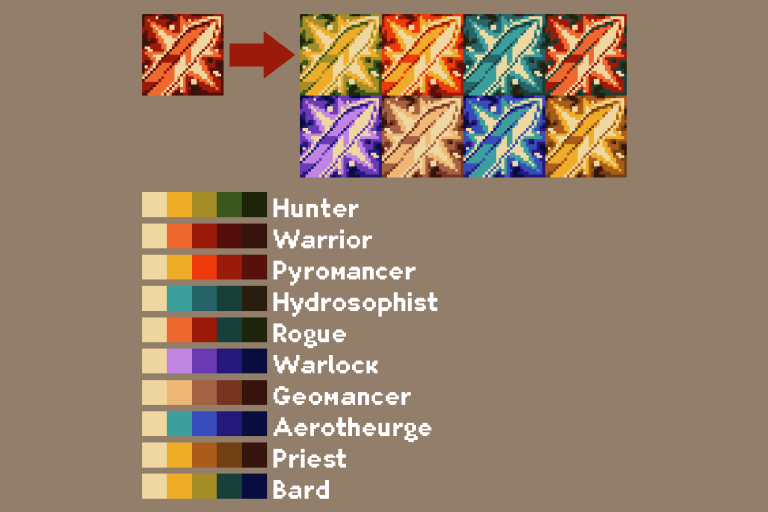 Hunter and Warrior Ability Icons Pixel Art - CraftPix.net