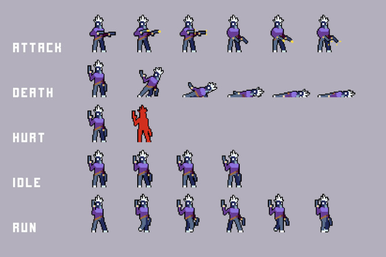 Free City Enemies Pixel Art Sprite Sheets - CraftPix.net