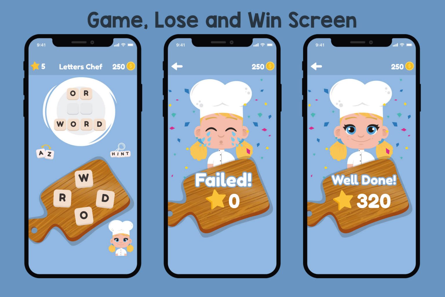 Letters Chef GUI Assets Download Pack - CraftPix.net