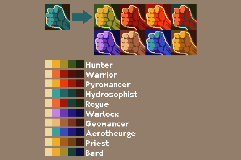 Pyromancer and Hydrosophist Ability Icons Pixel Art - CraftPix.net