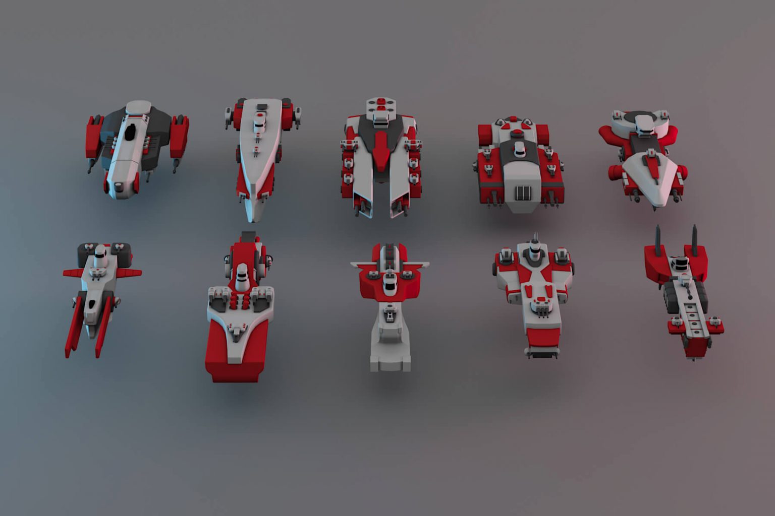 Battle SpaceShip Free 3D Low Poly Models Download - CraftPix.net