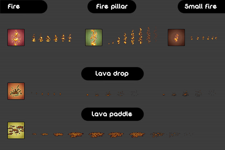 Fire Magic Effects Pixel Art Download - CraftPix.net