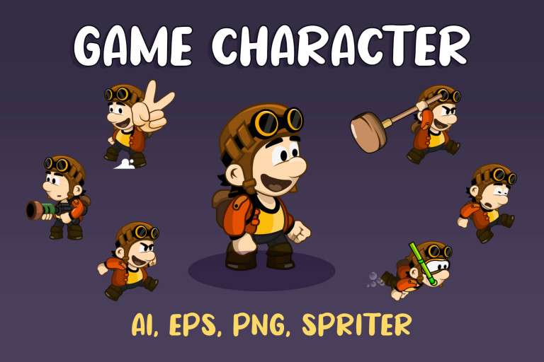 Mad Scientist Game Character Sprite Download - CraftPix.net