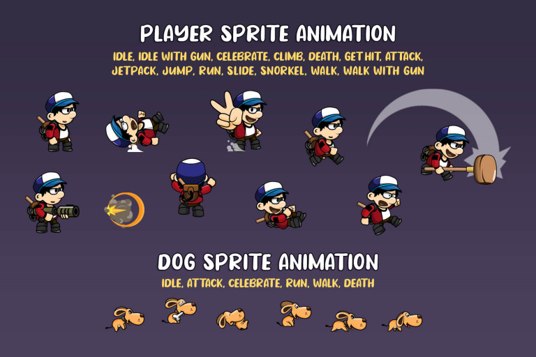 Main Character for 2D Platformer Download - CraftPix.net