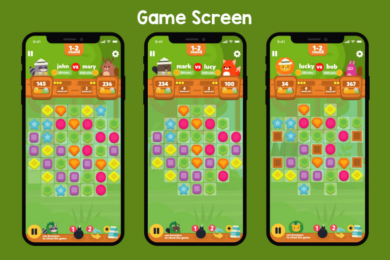 Forest Match 3 GUI Assets Download - CraftPix.net