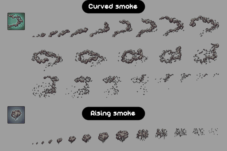 Smoke Effects Pixel Art Download Pack - CraftPix.net