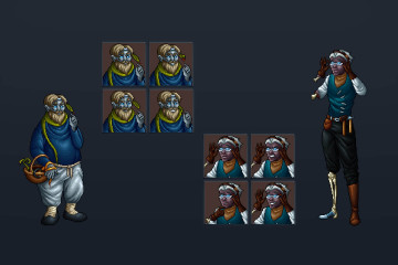 Undead Characters Full Length Pixel Art Download - CraftPix.net