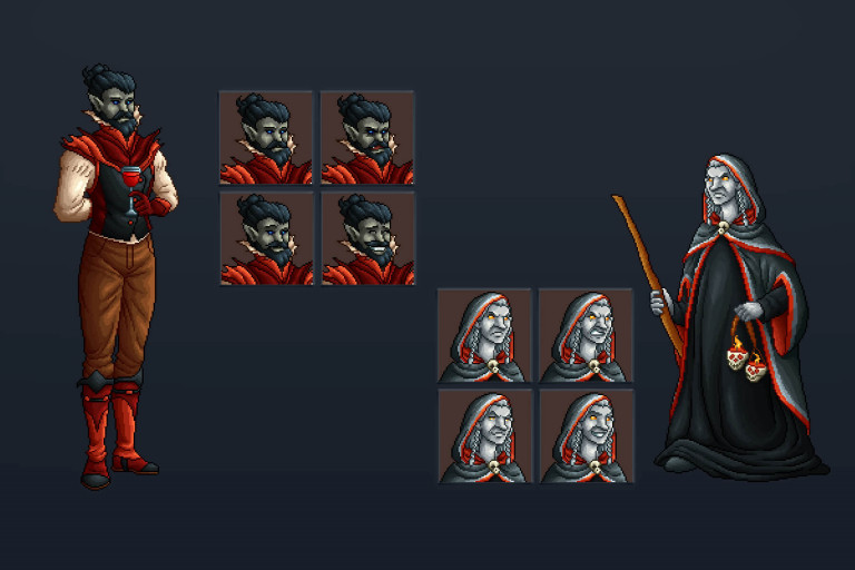 Undead Characters Full Length Pixel Art Download - CraftPix.net