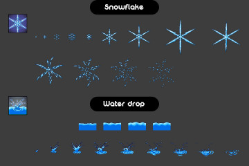 Water Effects Pixel Art Set Download - CraftPix.net
