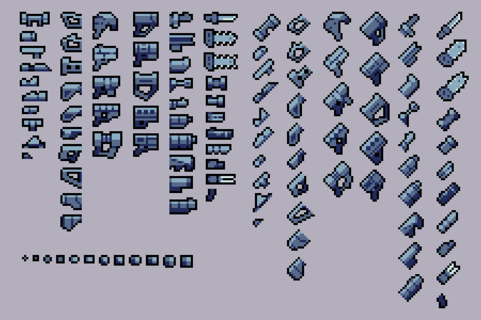 Gun Constructor Pixel Art Download Pack - CraftPix.net