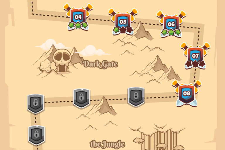 Level Map Game Assets Download Pack - CraftPix.net