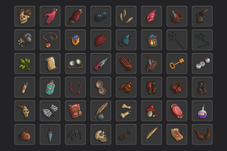 48 Demon Loot RPG Icons Download - CraftPix.net