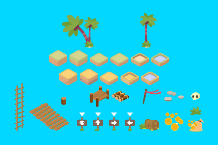 Beach Isometric Game Assets Download - CraftPix.net