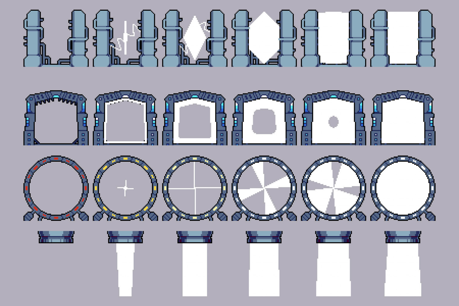Doors and Portals Pixel Art Asset Pack - CraftPix.net