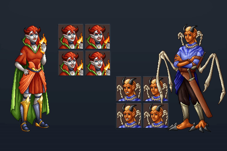 Free Demon Characters Pixel Art Download - CraftPix.net