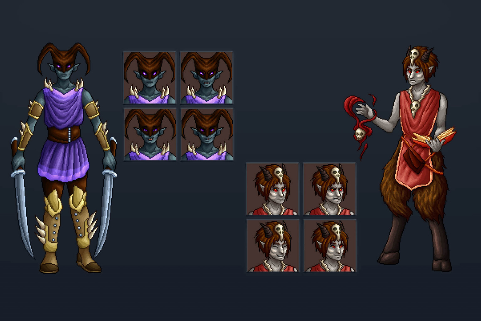 Free Demon Characters Pixel Art Download - CraftPix.net