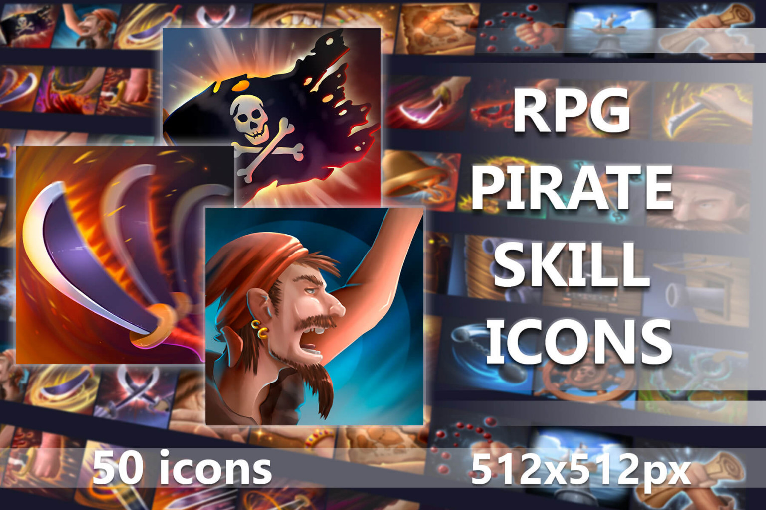 RPG Pirate Skill Icons Download Pack - CraftPix.net