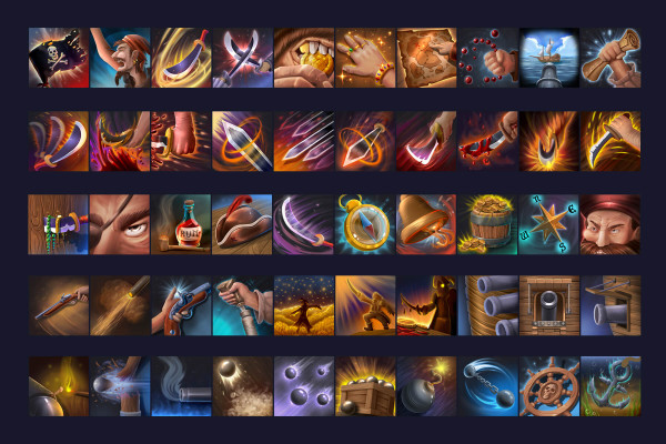 RPG Pirate Skill Icons Download Pack - CraftPix.net