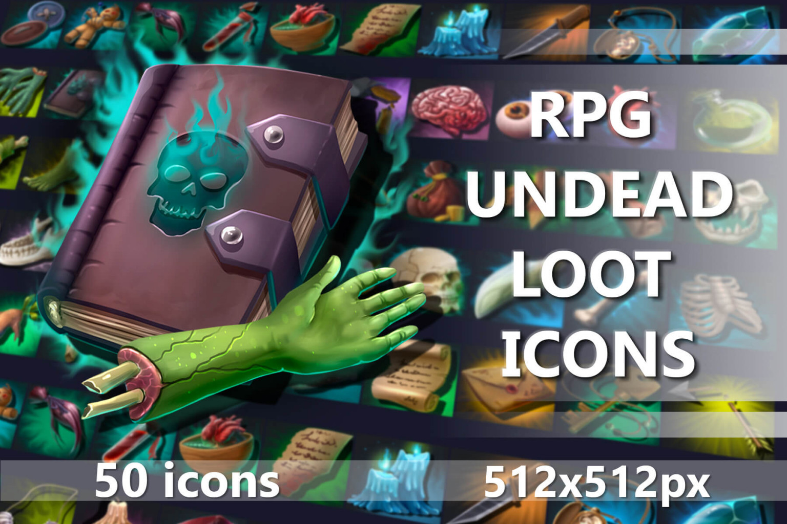 RPG Undead Loot Icons Download Pack - CraftPix.net