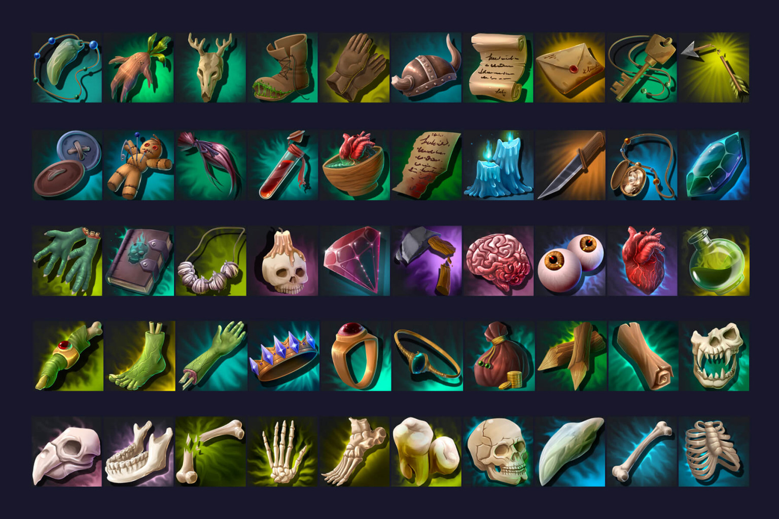RPG Undead Loot Icons Download Pack - CraftPix.net