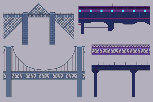Bridge Constructor Tileset Pixel Art Download - CraftPix.net