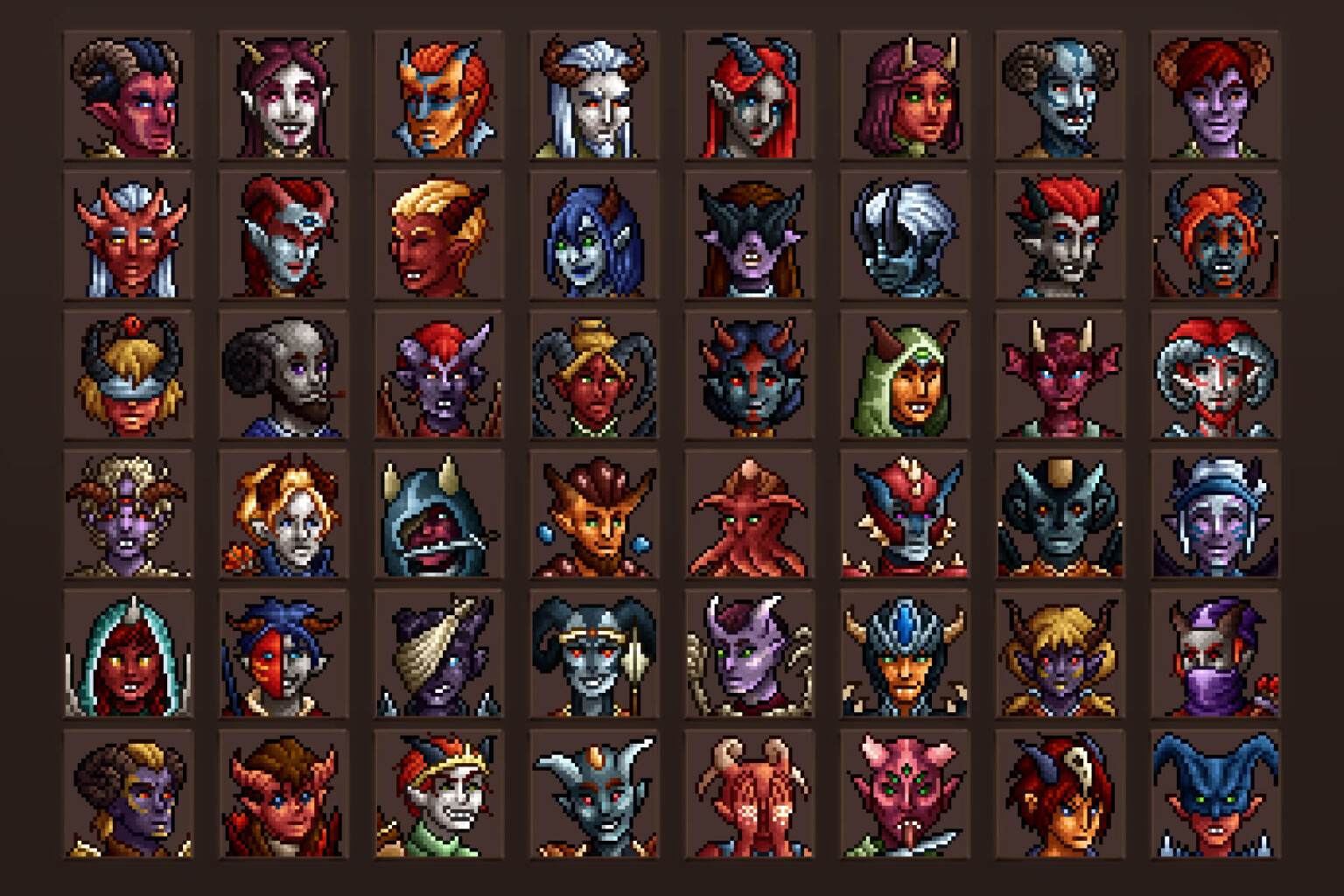 Demon Avatar 32x32 Icons Pixel Art Pack - CraftPix.net