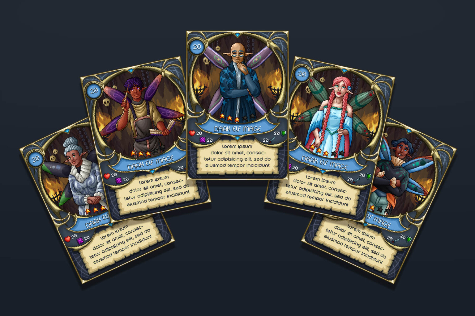 Fairy Characters Pixel Art Pack Download - CraftPix.net