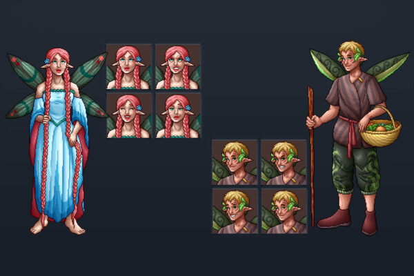 Fairy Characters Pixel Art Pack Download - CraftPix.net