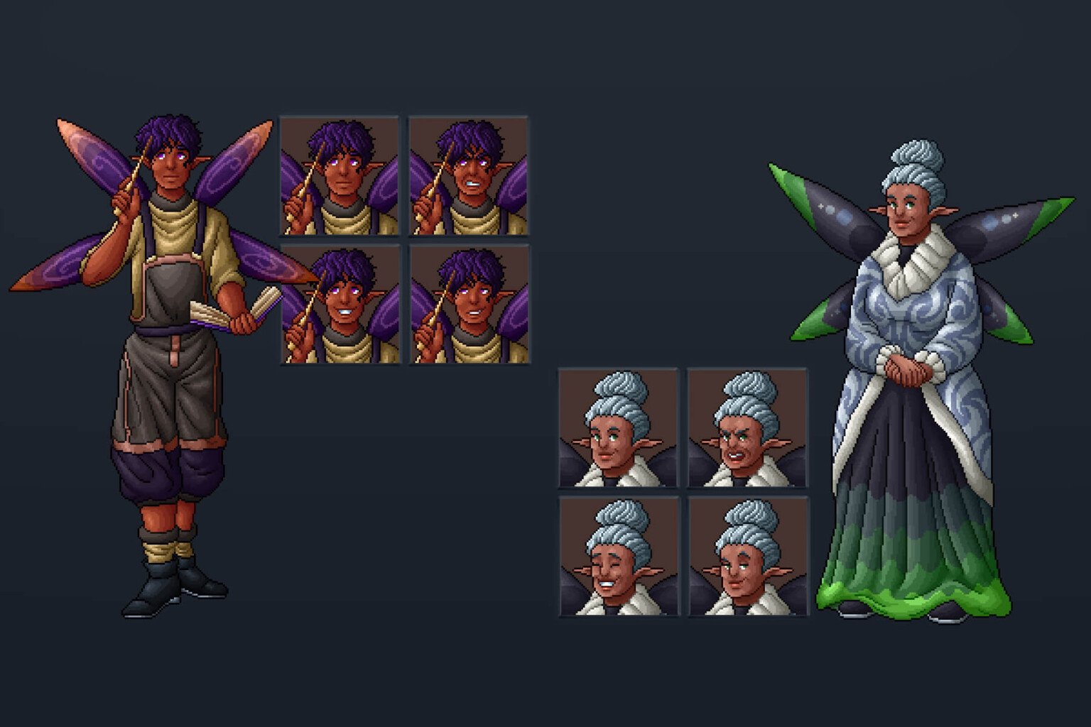 Fairy Characters Pixel Art Pack Download - CraftPix.net