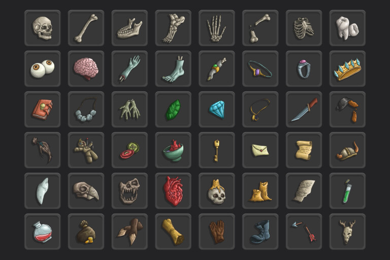 Free Undead Loot Game Icons Download - CraftPix.net