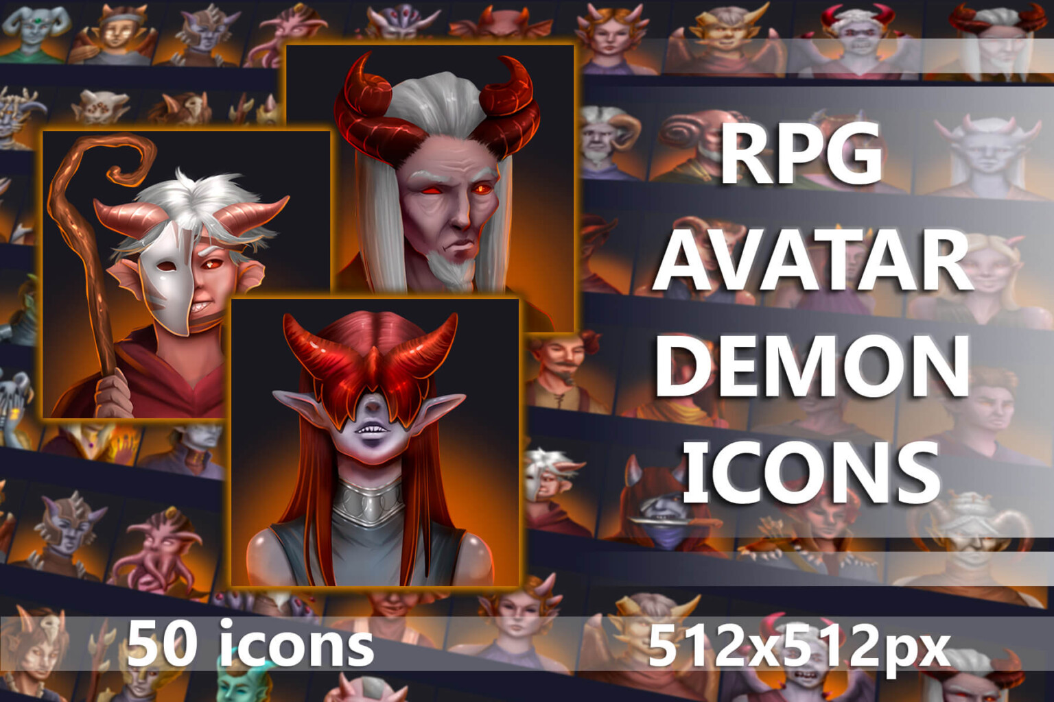 RPG Avatar Demon Icons Download - CraftPix.net