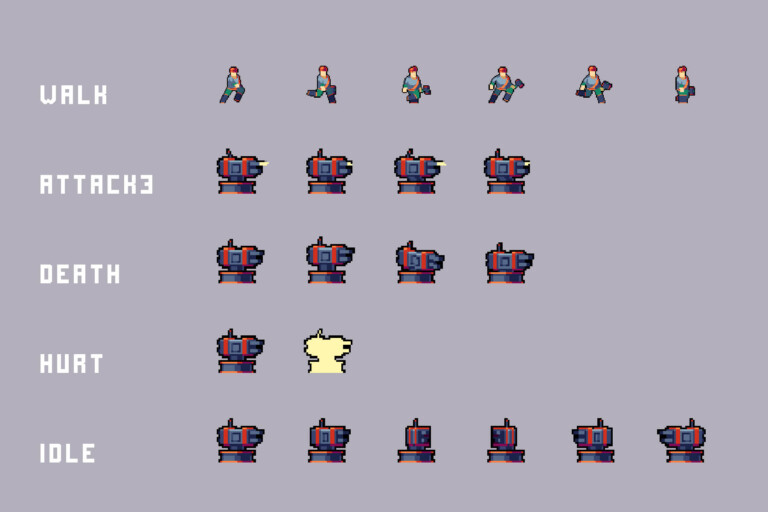 Sewerage Character Bosses Pixel Art - CraftPix.net