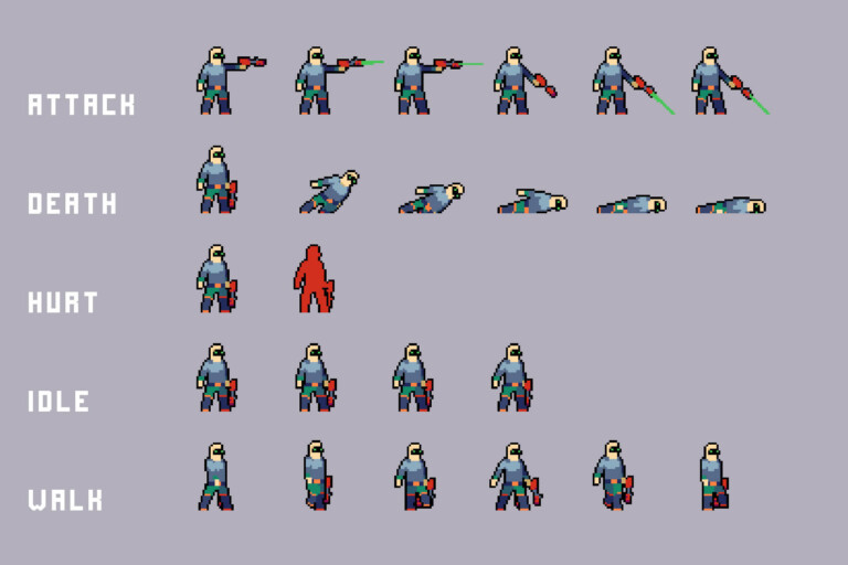 Sewerage Character Enemies Pixel Art - CraftPix.net