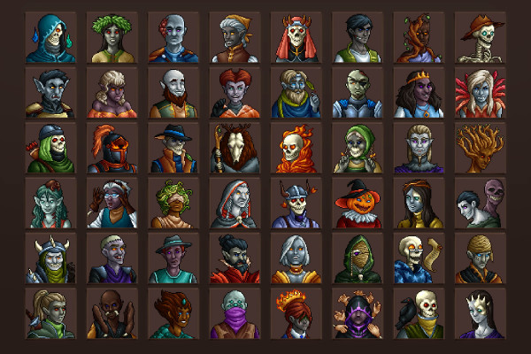 Undead Avatar Icons 64x64 Pixel Art - CraftPix.net