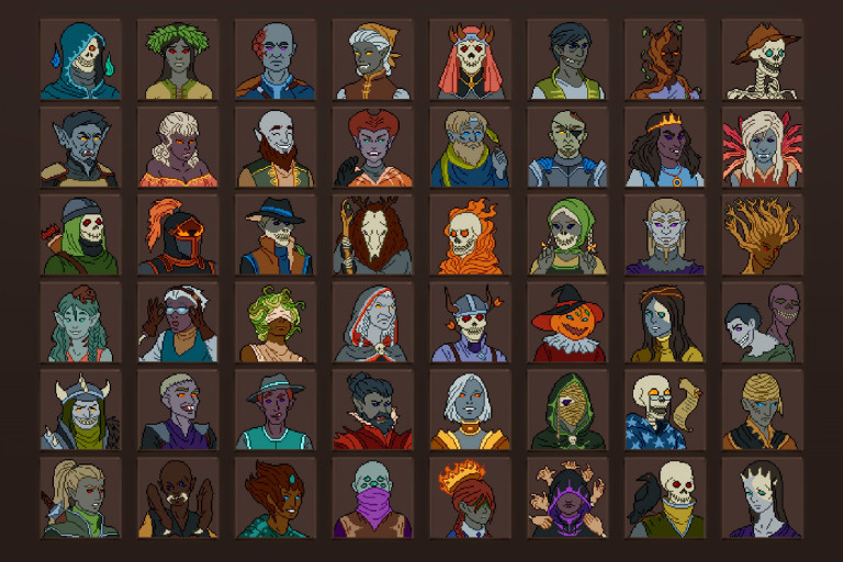 Undead Avatar Icons 64x64 Pixel Art - CraftPix.net