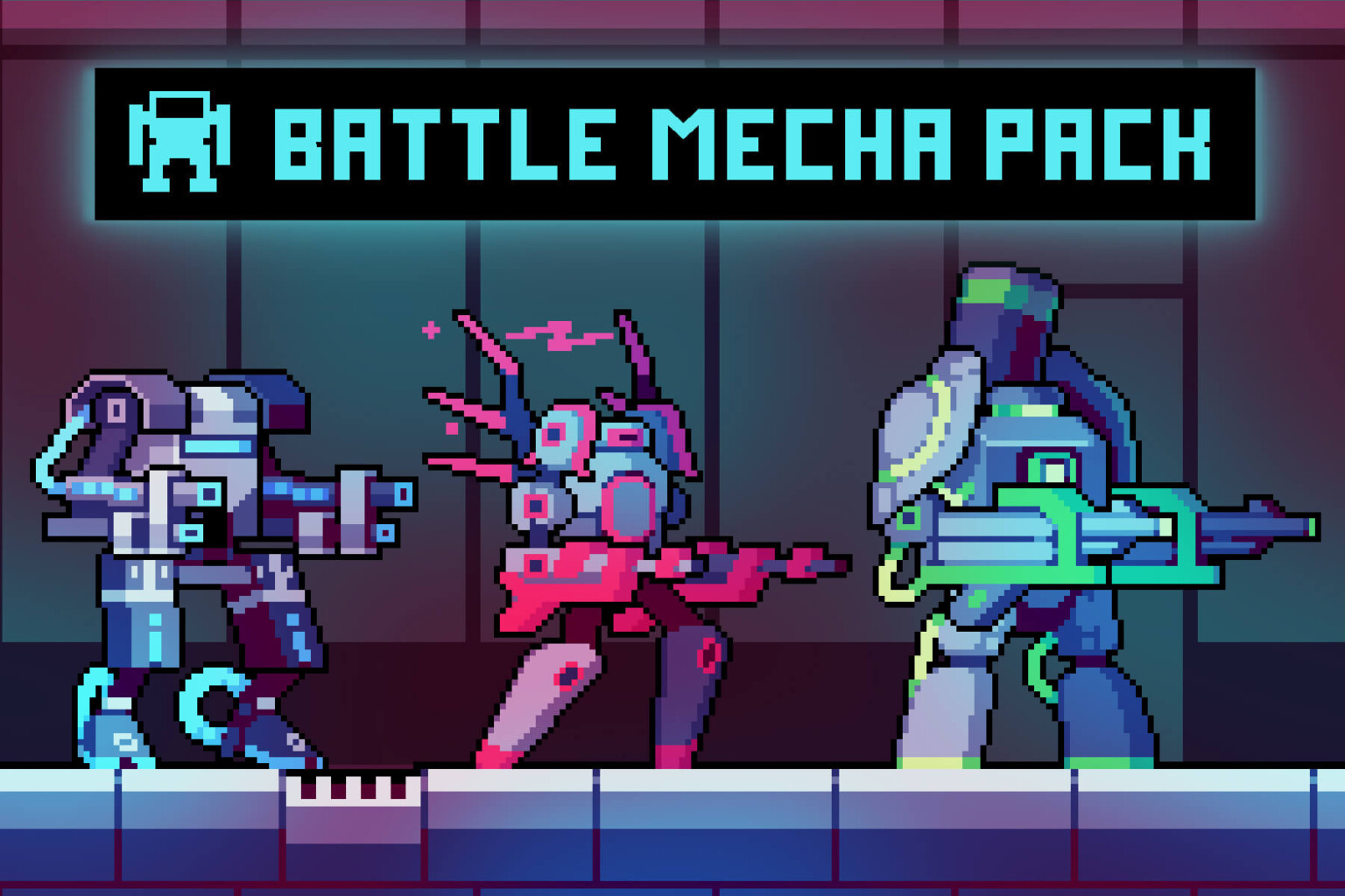 Battle Mecha Sprites Pixel Art Pack Download - CraftPix.net