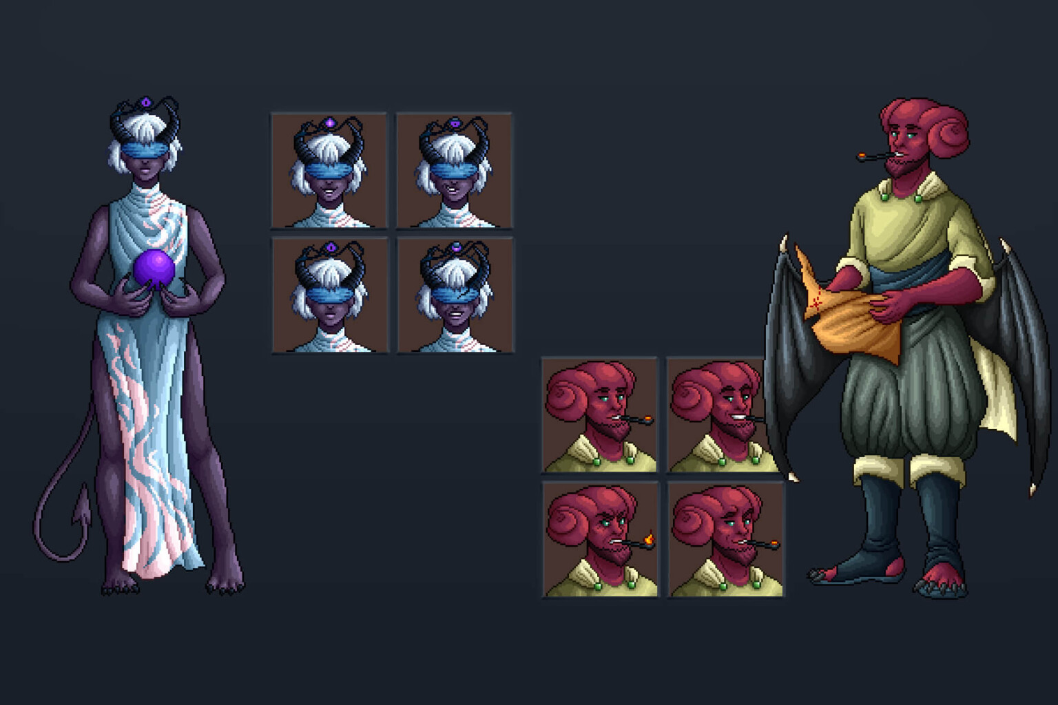 Demon Characters Full-Length Pixel Art - CraftPix.net