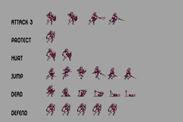 Free Knight Character Sprites Pixel Art Download - CraftPix.net