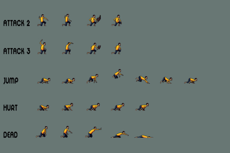 Free Zombie Sprite Sheet Pack Pixel Art - CraftPix.net