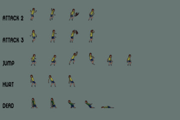 Free Zombie Sprite Sheet Pack Pixel Art - CraftPix.net